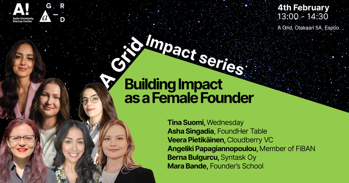 A Grid Impact Series: Building Impact as a Female Founder | Aalto ...