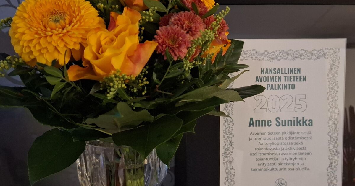 The National Open Science Influencer Award for 2025 was given to Anne ...