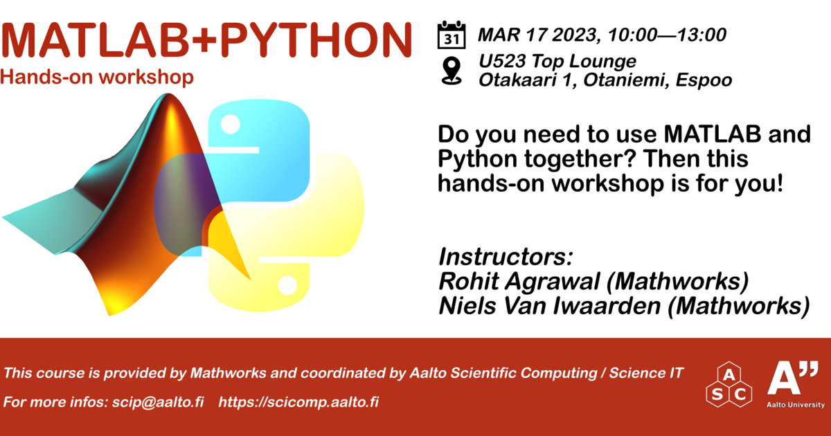 MATLAB – Python Interoperability Hands-on workshop | Aalto University